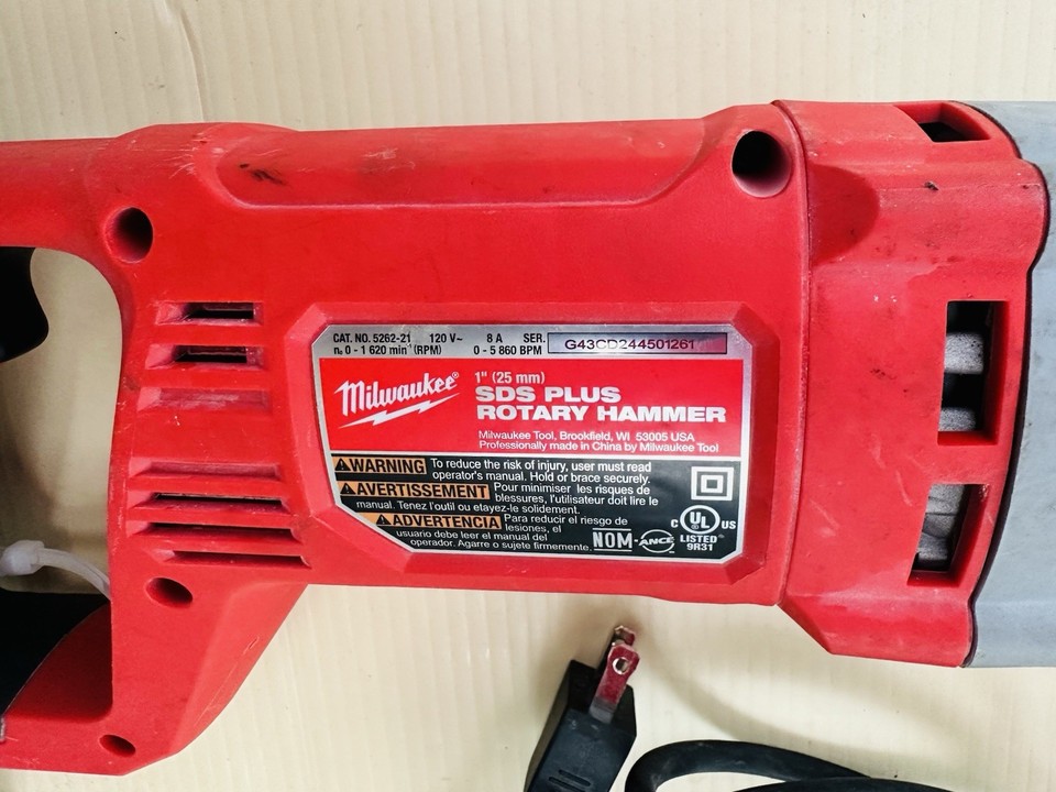Milwaukee 5262-21 120V 1" SDS Plus Rotary Hammer Drill 145242500243| eBay