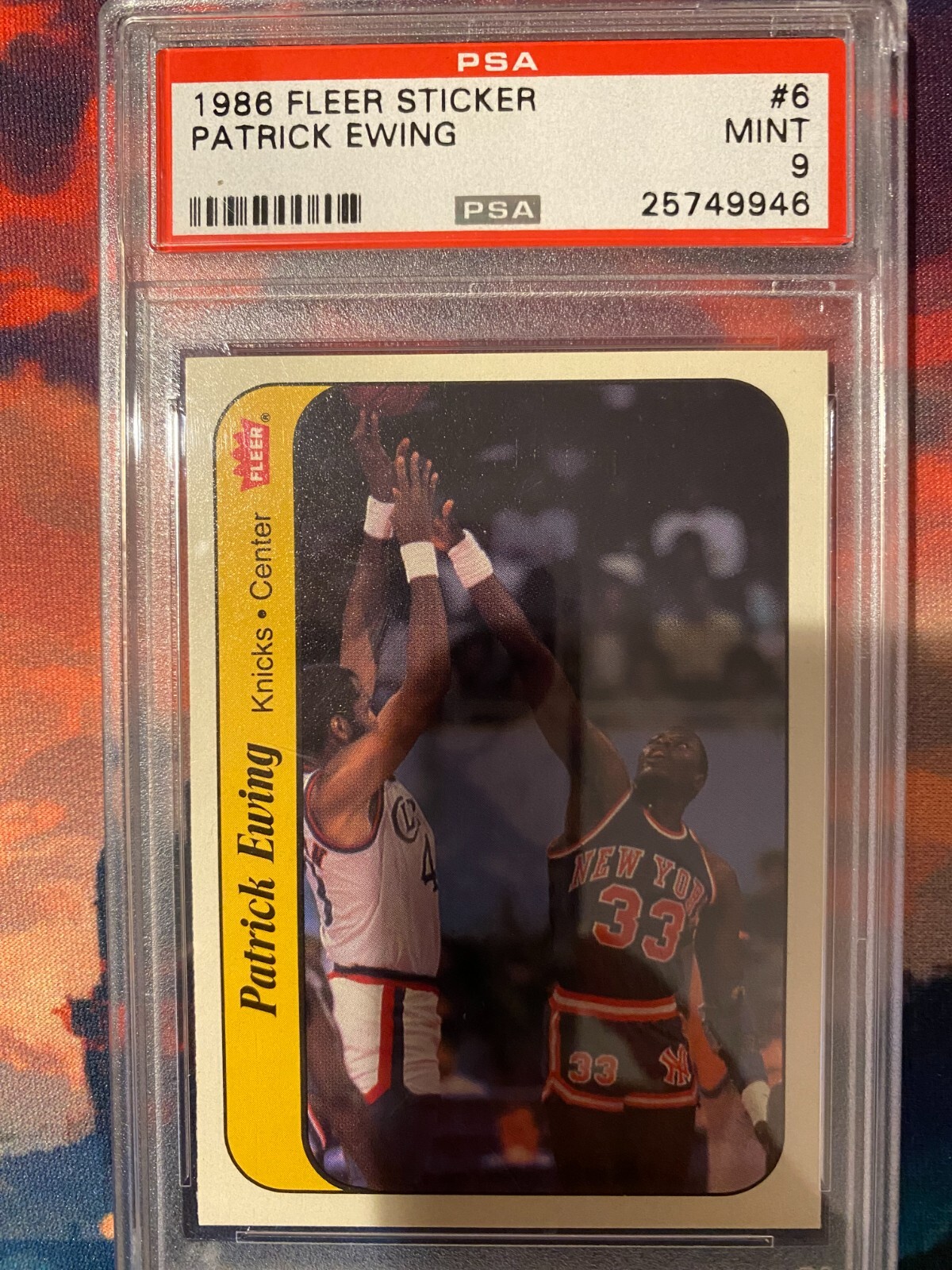 1986 Fleer Patrick Ewing PSA 9 Rookie Card & Sticker | eBay