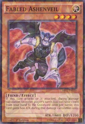 Yugioh! 1x Fabled Ashenveil - BP03-EN079 - Shatterfoil - 1st Edition ...