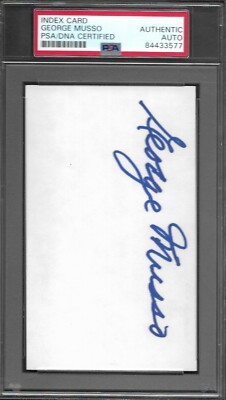 George Musso BEARS SIGNED AUTOGRAPH 3x5 INDEX CARD PSA / DNA AUTHENTIC ...