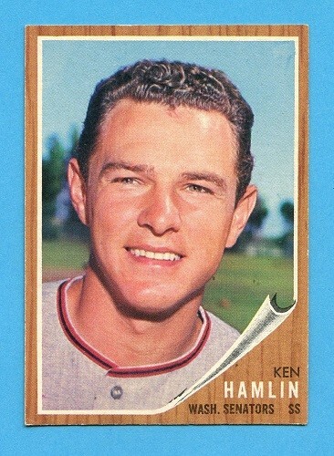 1962 TOPPS # 296 KEN HAMLIN WASHINGTON SENATORS EXMT FREE SHIPPING | eBay