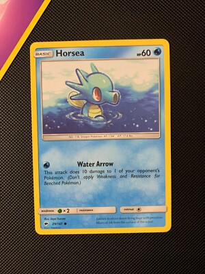 Pokémon TCG Card Horsea 29/147 Common Burning Shadows Pokemon Mint / NM ...