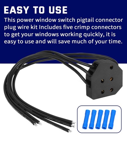 For 80s GM Power Window Switch Pigtail Connector Plug Wire C10 Monte ...