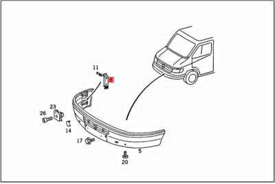 Genuine MERCEDES 903 905 909 5-t Box 909 6-t Bus Bracket 9018800114 | eBay