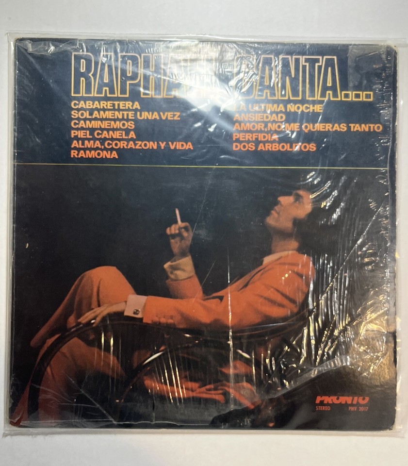 RAPHAEL CANTA... LP LATIN VINYL RECORD 1977 PRONTO RECORDS EX | eBay