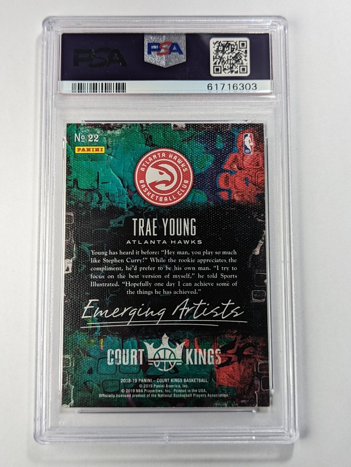 2018-19 Panini Court Kings Emerging Artists #22 Trae Young Rookie Card ...