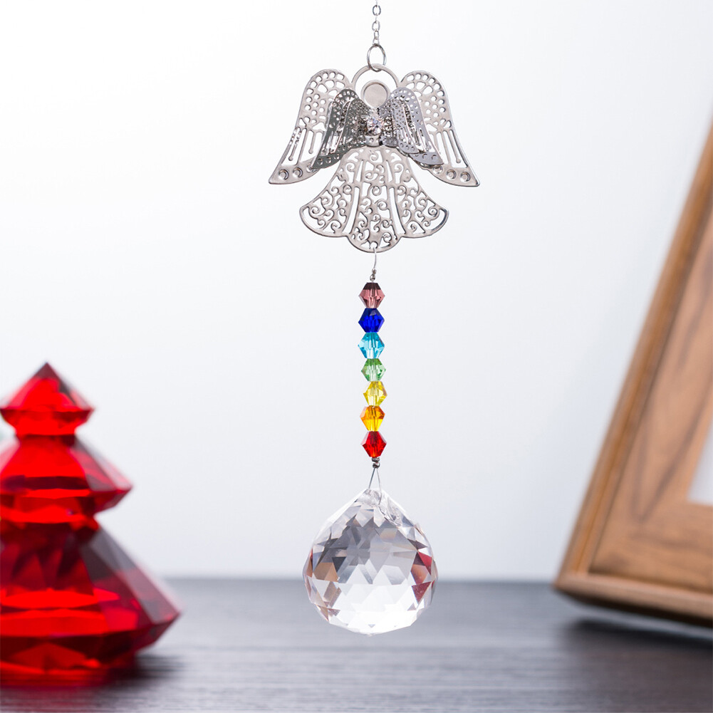 With Crystal Window Hanging Suncatcher Gift Angel Home Decor Garden ...