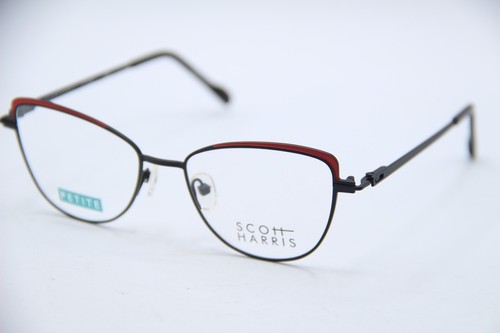 NEW SCOTT HARRIS PETITE SH 850 BLACK RED AUTHENTIC DESIGNER EYEGLASSES 49-16 | eBay