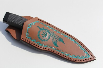 Custom Leather Knife Sheath That Fits A Buck Vanguard Knife. Sheath ...