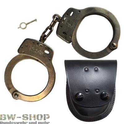 ORIGINAL POLIZEI HANDSCHELLEN / TASCHE S&W M-100 HANDFESSELN US POLICE ...