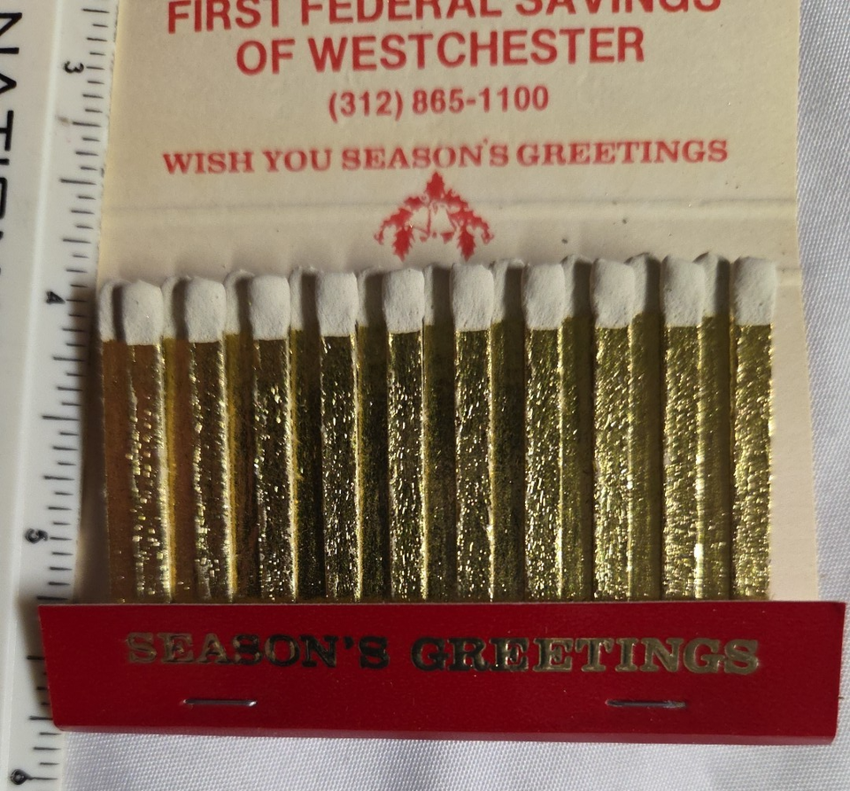 Holiday Match Books Seasons Greetings Partridge Glitter Matches Bank ...