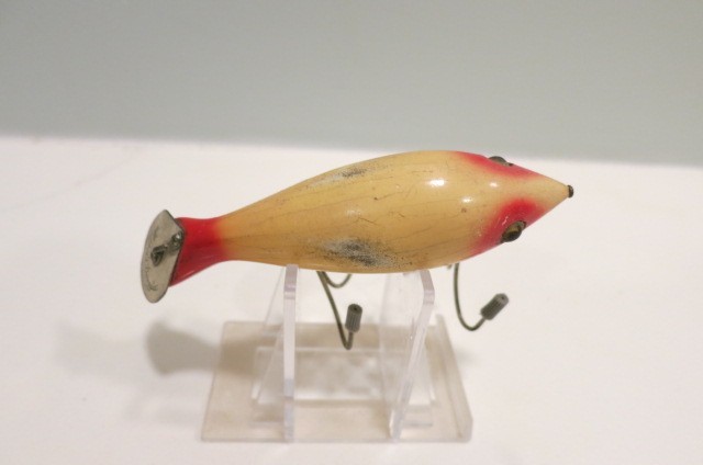 Vintage Heddon Tad Polly L-Rig #5000 Glass Eyes, Red and White Bell ...