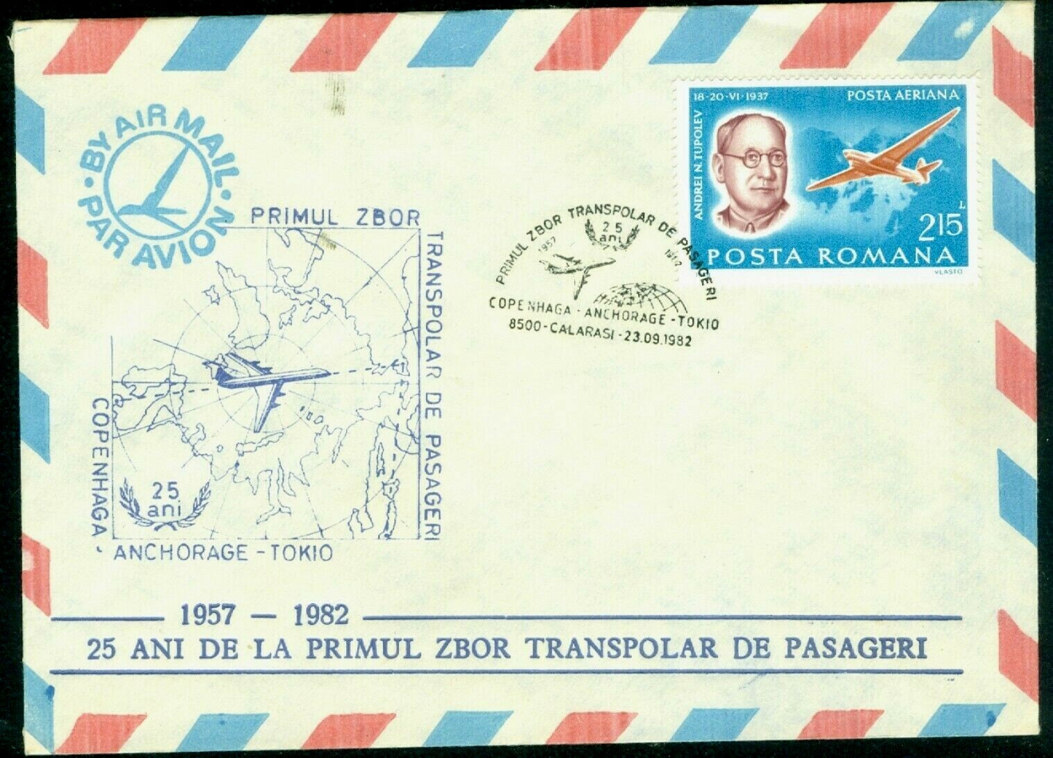 1982 First Passenger Transpolar Flight Copenhagen-Anchorage-Tokyo ...