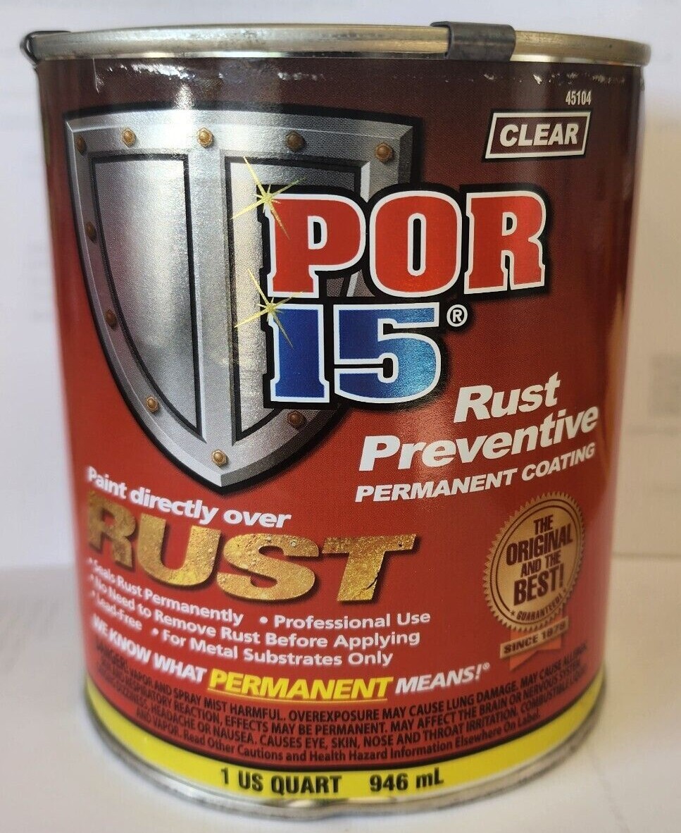 POR-15® (CLEAR) High Performance Rust Preventive Coating, Gallon Quarts ...
