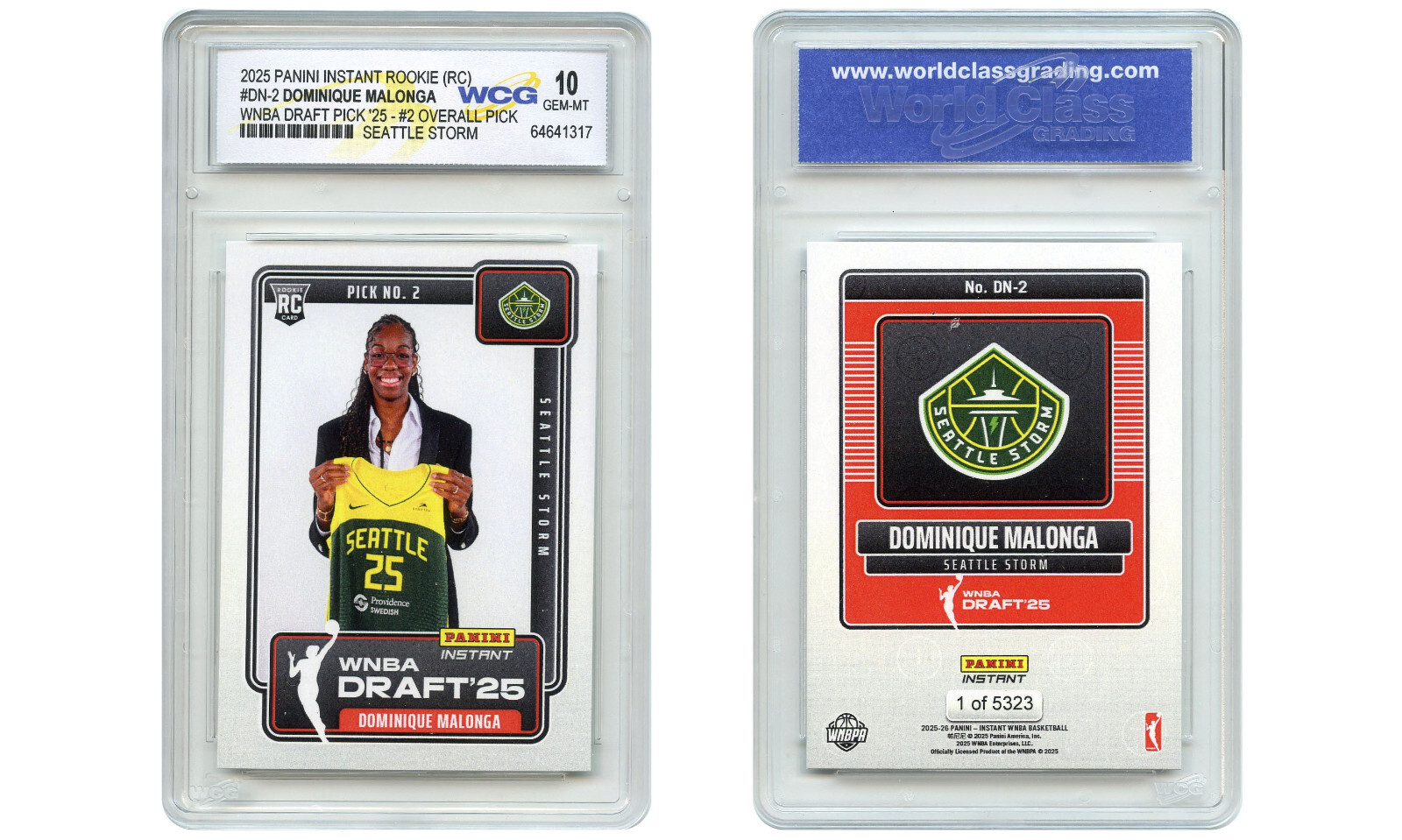 2025 Panini DOMINIQUE MALONGA WNBA Pick #2 ROOKIE CARD #DN-2 WEMBY ...
