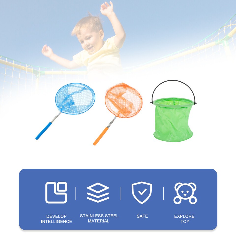 3 PCS Toy Fishing Net Catching Kit Catcher Net Child Fishing Nets | eBay