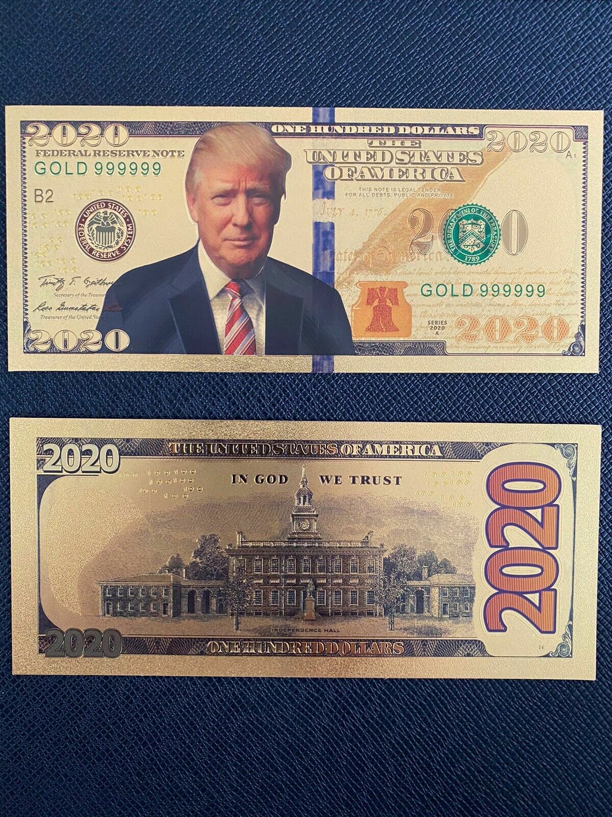 2020 Dollar Gold Bill Donald Trump Banknote Gold Plated Trump Limited ...
