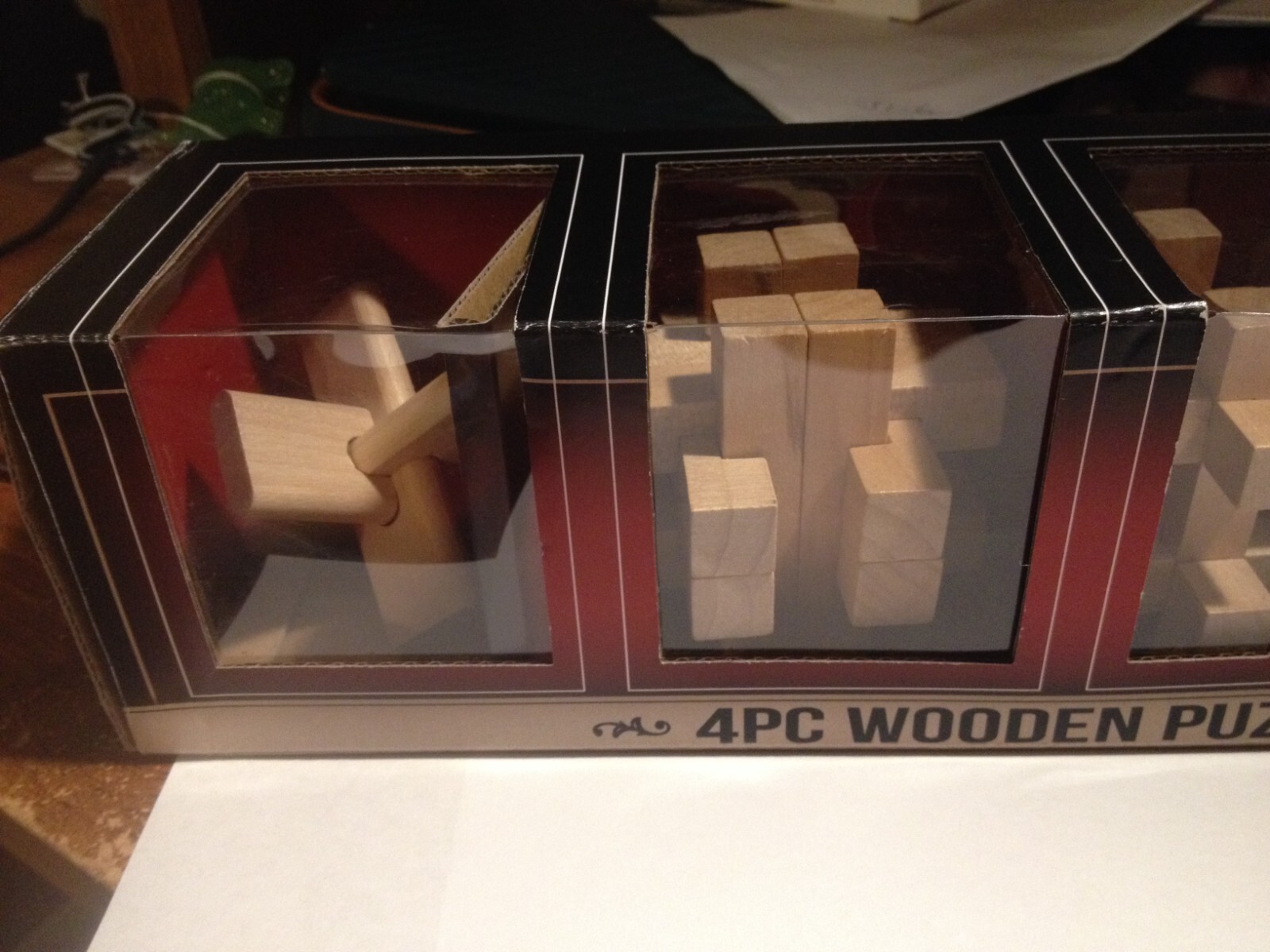 Samsonico 4 PC Wooden Puzzle Game Brain Teasers for sale online | eBay