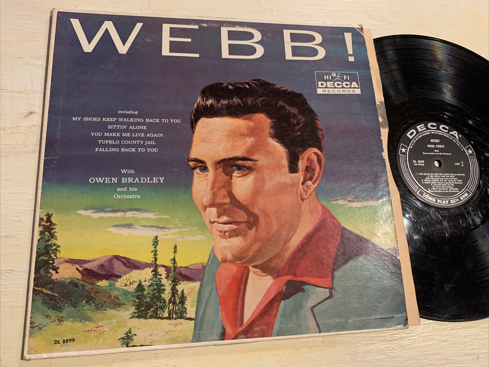 Webb Pierce Webb! LP Decca Mono 1950s Black Label Country Western GD+ ...