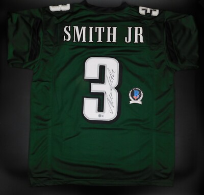 Nolan Smith Jr Signed Autographed Philadelphia Eagles Green Jersey UGA ...