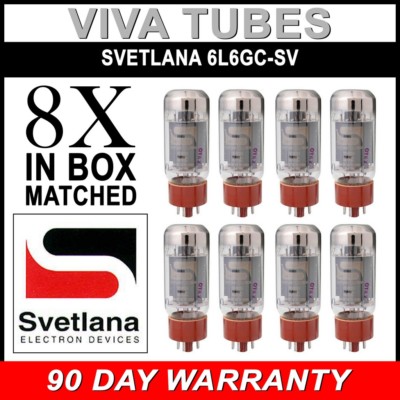 New Plate Current Matched Octet (8) Svetlana SV-6L6GC Tubes | eBay