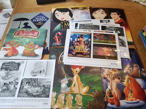 Disney DVD Promotional Folder Lot, Press Kits - Mulan Mary Poppins ...