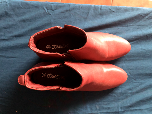 Obsessed Brand red boots Ladies size 8 | eBay