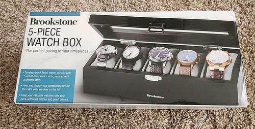 Brookstone 5 Piece Watch Box Display Organizer NEW | eBay