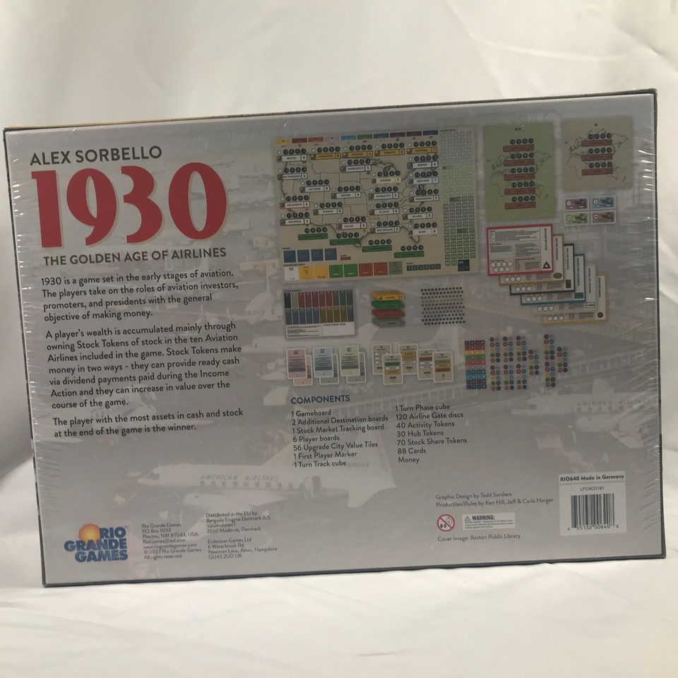 2023 Alex Sorbello 1930 The Golden Age Of Airlines Board Game Rio ...