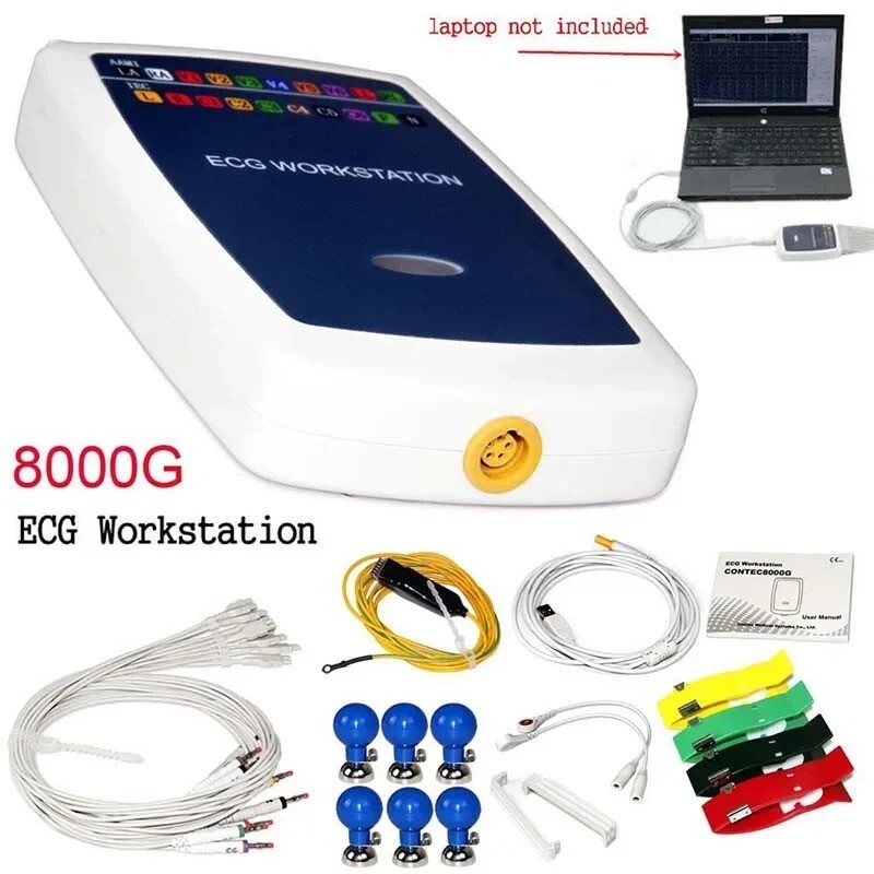 8000G Workstation System, 12 Lead Rest PC Based Portable ECG Machine | eBay