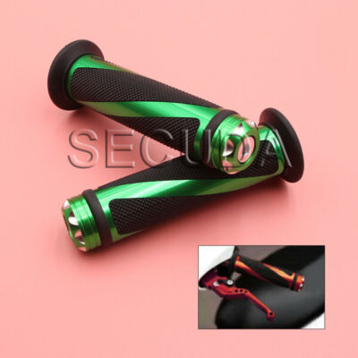 7/8" 22mm Motorcycle Motorbikes Rubber Gel Handlebar Hand Grips Green ...