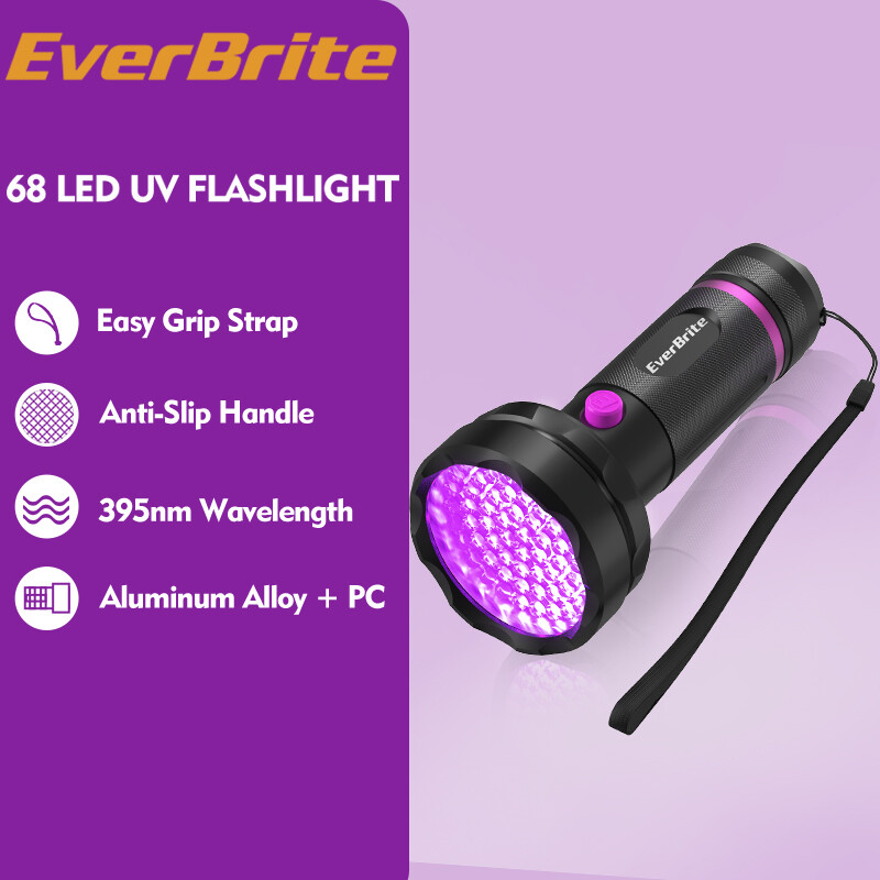 EverBrite Black Light Flashlight 68 LED UV Flashlights 395 nm ...