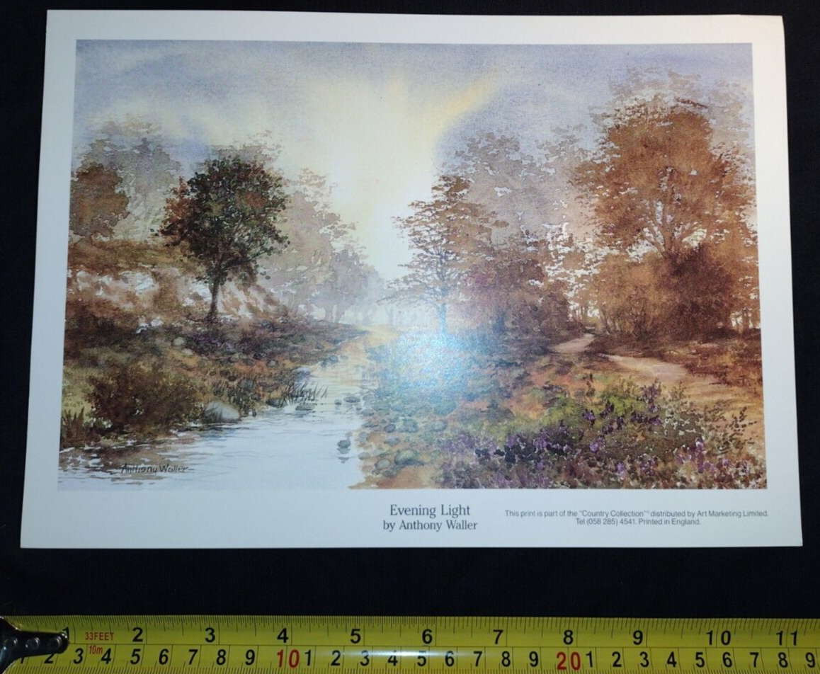 Anthony Waller EVENING LIGHT Watercolour Lithograph Prints Country RARE ...