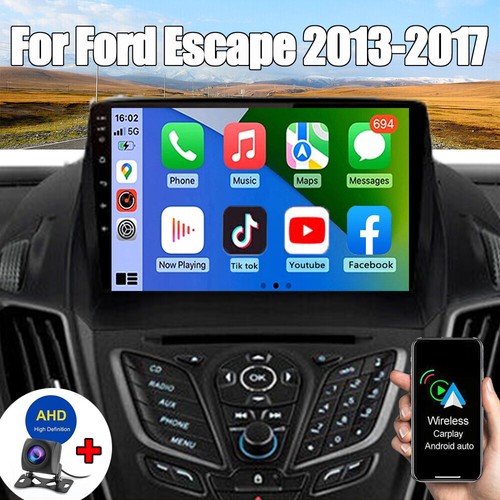 2+32GB Android 13 Radio Stereo GPS Navi Apple CarPlay For Ford Escape ...