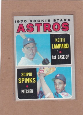 1970 TOPPS BASEBALL KEITH LAMPARD SCIPIO SPINKS ROOKIE #492 ASTROS NM ...