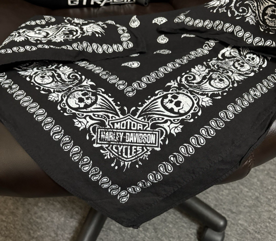 Harley Davidson Monogram Bandana Scarves head wrap 28 inch square | eBay