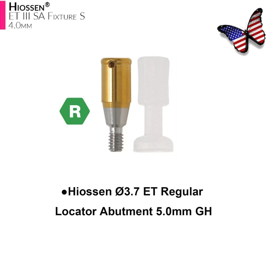 US Locator Overdenture Abutment & Male Cap Inserts Kit for Hiossen R/M ...