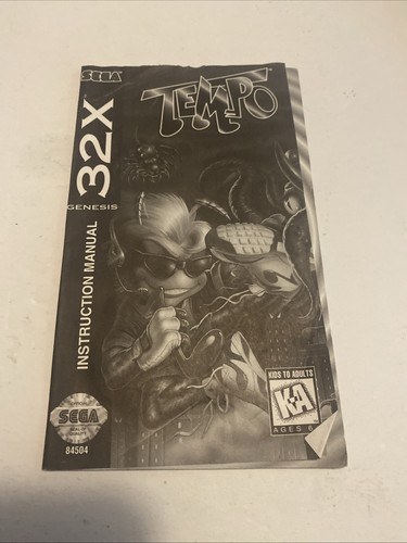 Tempo Sega Genesis 32X Manual Included Very Rare | eBay