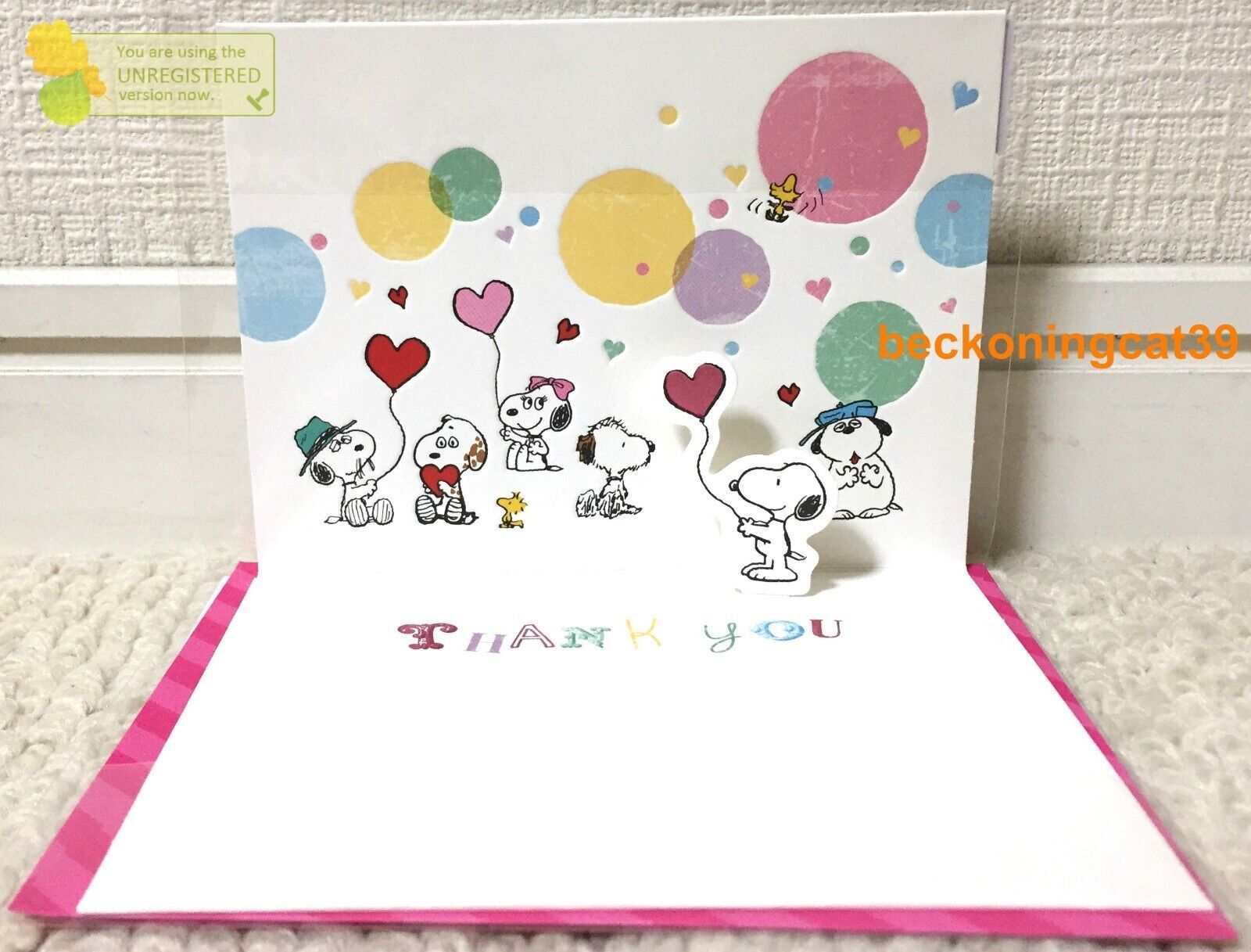 Hallmark Peanuts Pop-up Carte de vœux Lot Merci Snoopy & Brothers ...