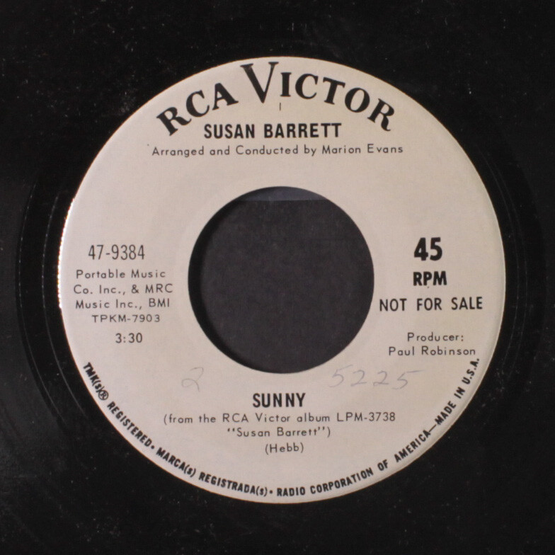 SUSAN BARRETT: sunny RCA Victor 7" Single 45 RPM | eBay