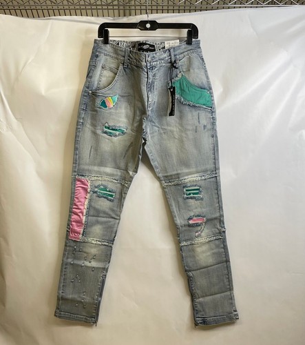 BLAC LEAF Classic Leaf Denim Jeans Men's Size 34x32 Light Antique Blue ...