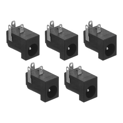 5-Pack 3 Pin DC005 Power socket 5.5 x 2.1mm PCB Mount Female Socket ...