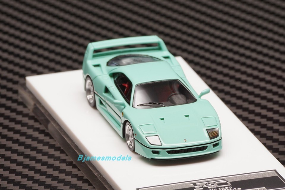 SCM MY64 06M 1/64 Ferrari F40 1990 Mint Green Verde Pallido Resin model ...