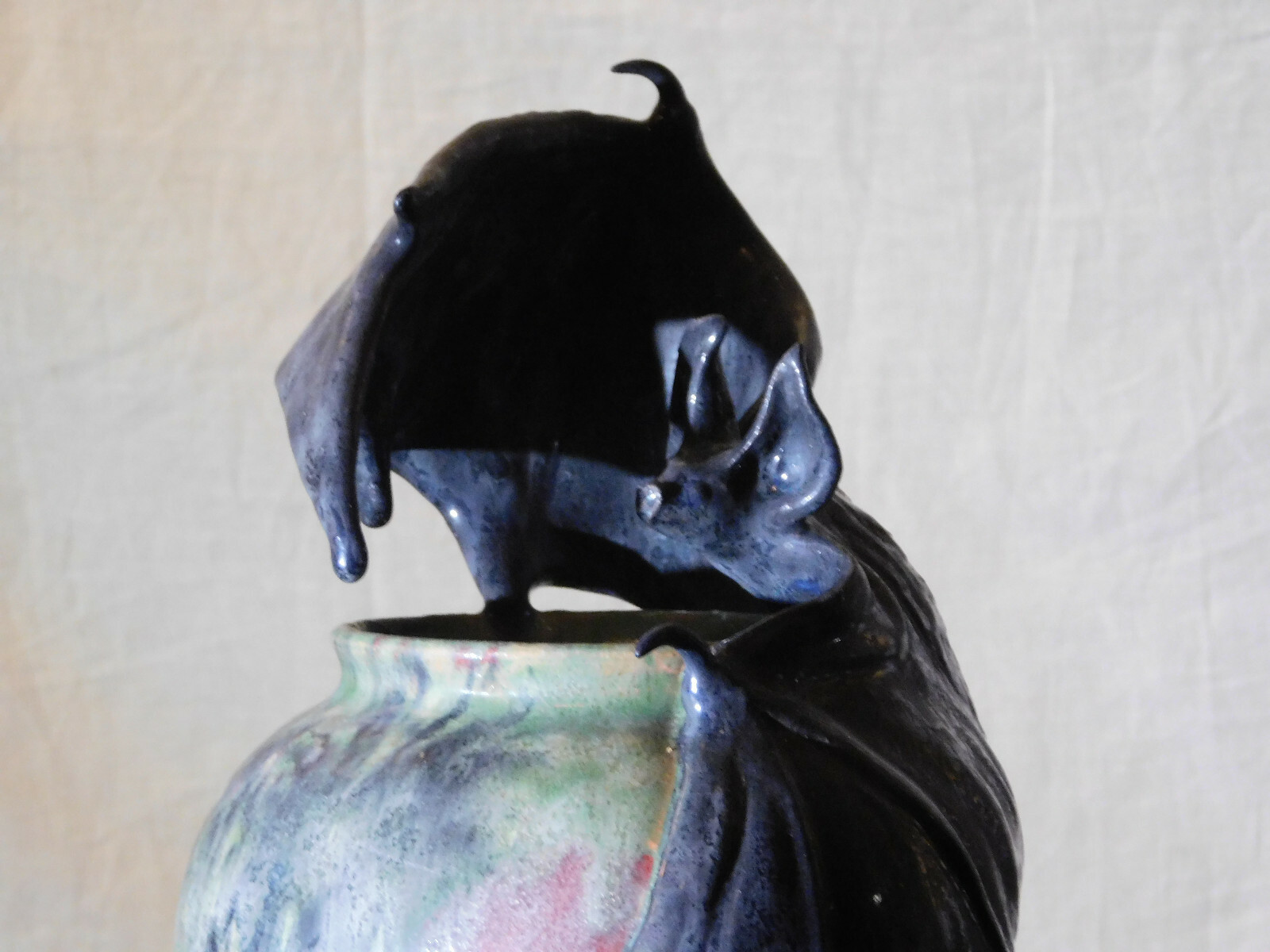 Richard Freiwald Studio Art Pottery Bat & GOTHIC BloodMoon Bat ...