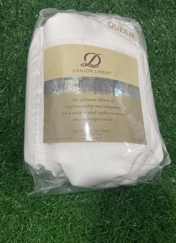 White Danjor Linens Platinum Collection Bed Skirt (Queen) Microfiber 60 ...