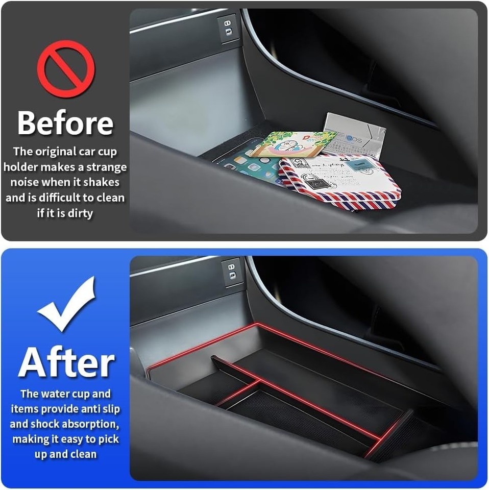 Car Center Console Organizer Tray for Toyota BZ4X 2023-2026 Subaru ...