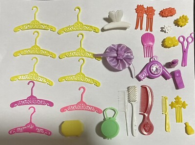 Barbie & Friends Hangers, Combs, Hair bows, Accessories 30 Pcs | eBay