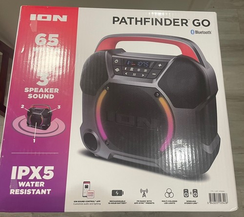 ION Pathfinder Go - Water Resistant Outdoor Portable Bluetooth Speaker ...