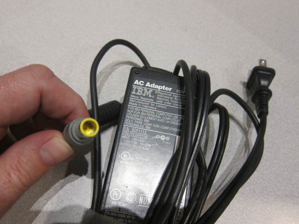 IBM 90W 20V 4.5A Round Yellow Tip Laptop AC Adapters 42T4434 42T4430 | eBay