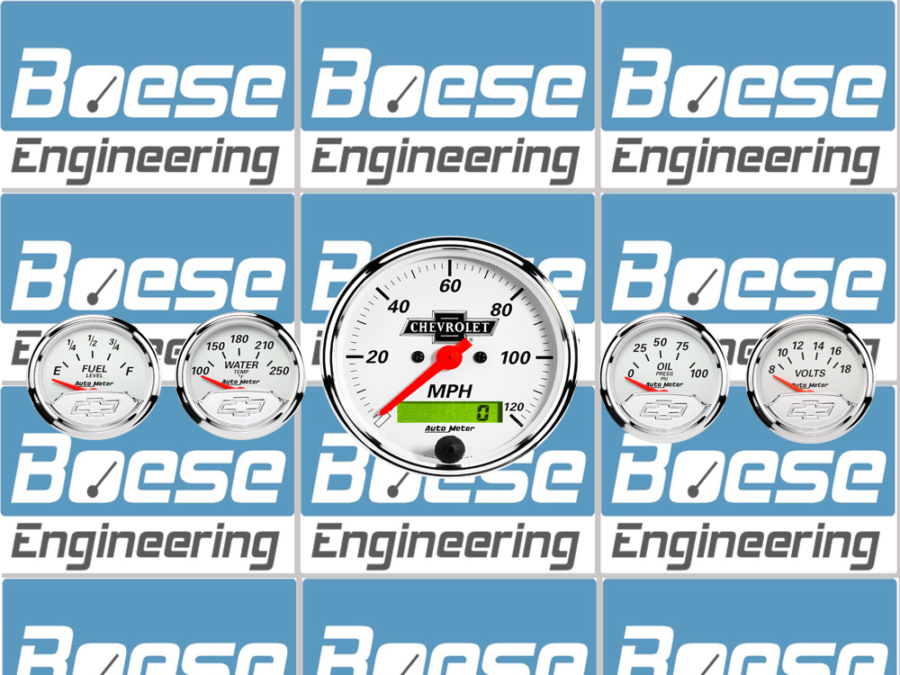 41 42 46 47 48 Chevy Car Dash Panel Inserts w/ Auto Meter Chevy Vintage ...